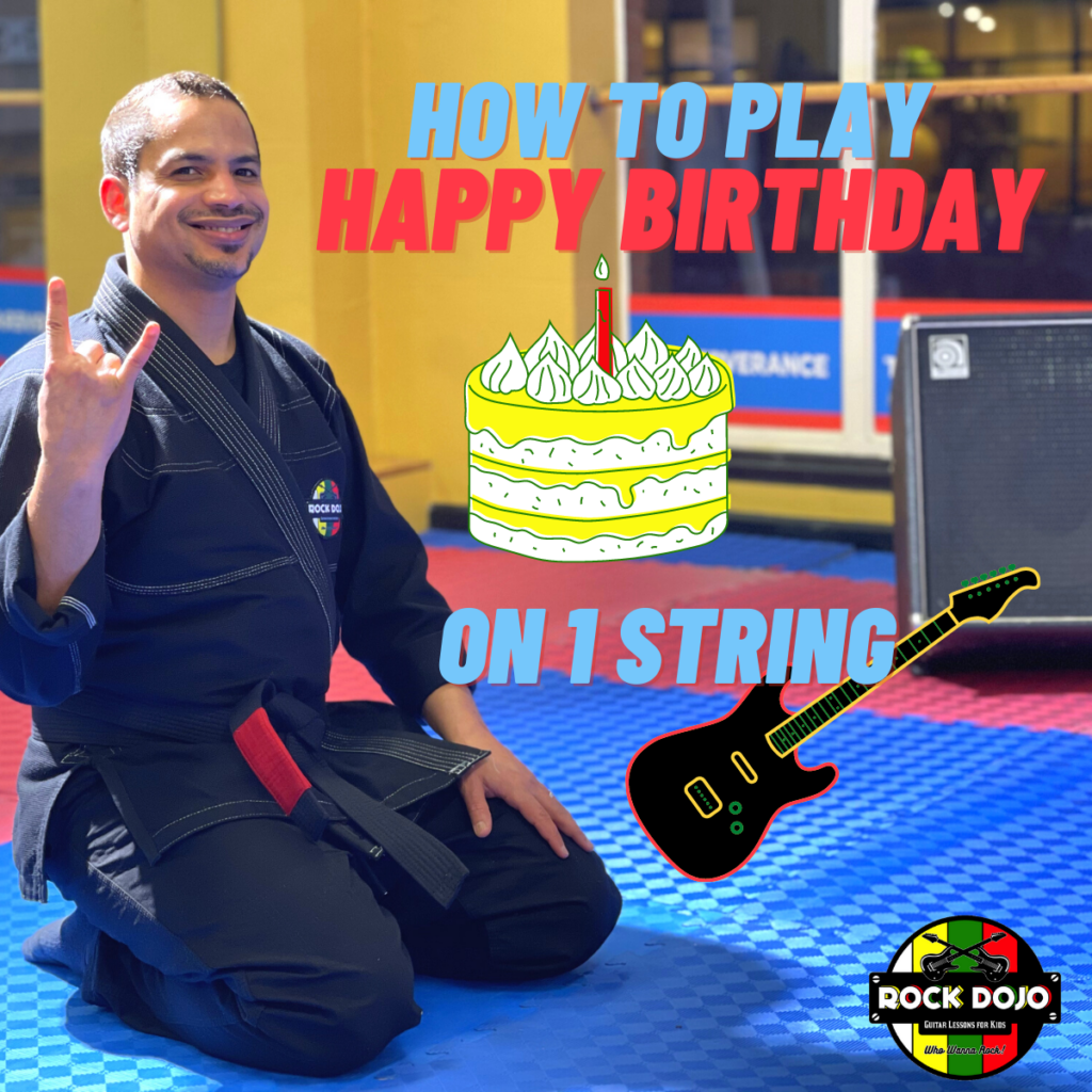 How to Play Happy Birthday on Guitar 1 String | Rock Dojo